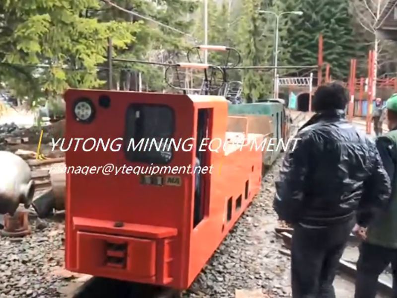 10-ton trolley electric locomotive site video from Europe