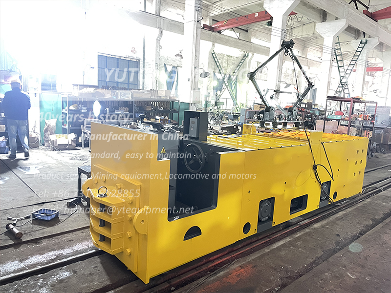 10-ton customized trolley electric locomotive factory test