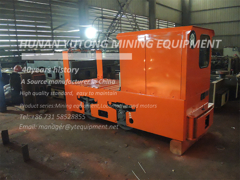 3-ton mining trolley locomotive traction test before delivery