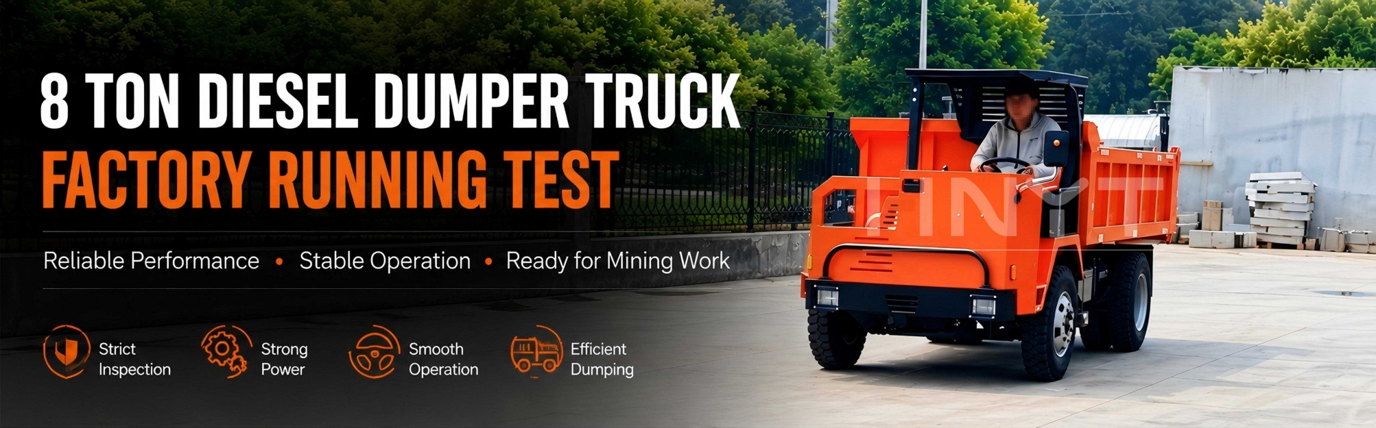 8 Ton Diesel Dumper Truck Successfully Completes Factory Running Test ...